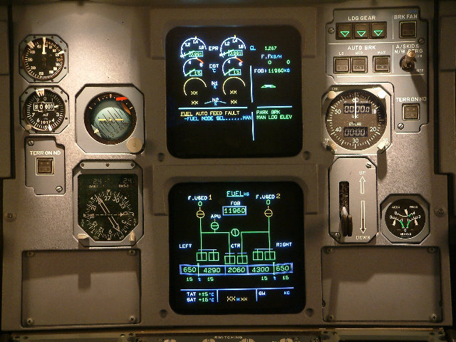 Airbus A320 ECAM displays
