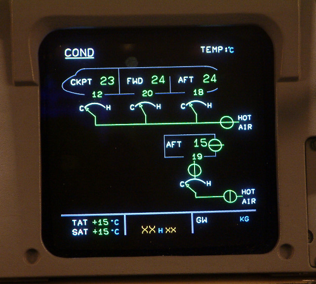 Airbus A320 ECAM displays